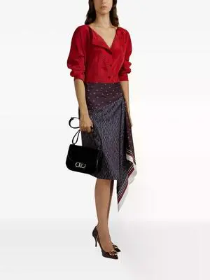 FERRAGAMO Silk Handkerchief Skirt - Blue