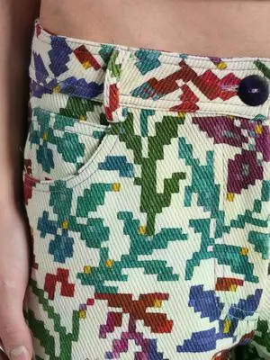 SIEDRES Floral Print Trousers
