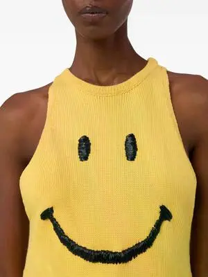 Moschino Smiley Embroidered Mini Dress