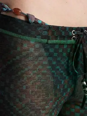 SIEDRES Check Pattern Flared Trousers