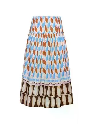Cara Cara Diya Geometric-print Maxi Skirt