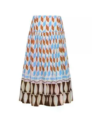 Cara Cara Diya Geometric-print Maxi Skirt