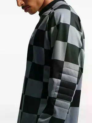 Nike Checked Logo Print Long Sleeve T-shirt