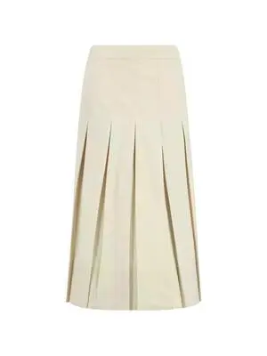 Barbour Kirby Pleated Midi Skirt - Neutrals
