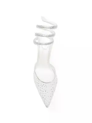 Rene Caovilla Belle Crystal-embellished Lace Pumps