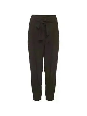 Dolce & Gabbana Belted Silk Trousers - Black