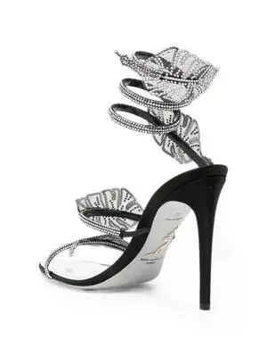 Rene Caovilla Crystal-embellished Leaf Heeled Sandals