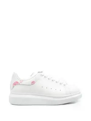 Alexander McQueen Skull Print Platform Sneakers - White