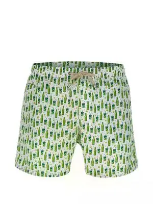 MC2 SAINT BARTH Graphic-print Swim Shorts - White