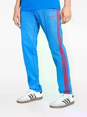 Adidas Logo-embroidered Side-stripe Track Pants - Blue