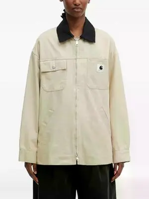 Carhartt Work In Progress Dana Logo-patch Zip-up Jacket - Neutrals