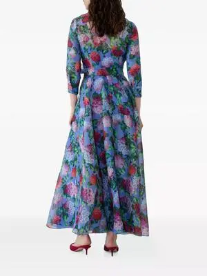 Carolina Herrera Floral Print Maxi Dress