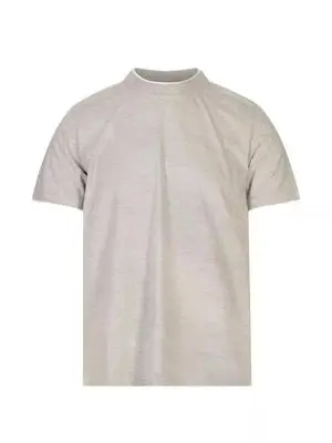 Peserico Contrast-trim Short-sleeved T-shirt - Grey