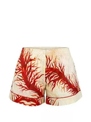 F.R.S FOR RESTLESS SLEEPERS Broderie Anglaise Coral Print Shorts - Neutrals