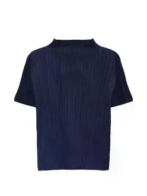 Issey Miyake High-neck Short-sleeve T-shirt - Blue