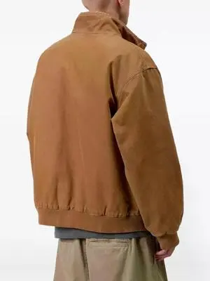 Carhartt Work In Progress Ravon Logo-patch Zip-up Jacket - Brown