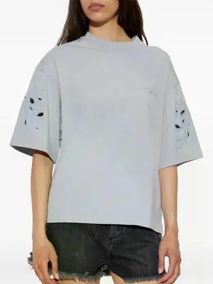 ALLSAINTS Lola Amelie Embroidered T-shirt - Blue