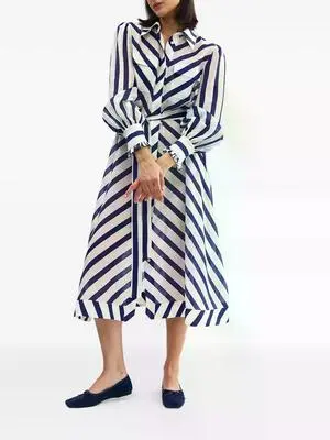 ASTON STUDIO Yasmine Striped Midi Dress