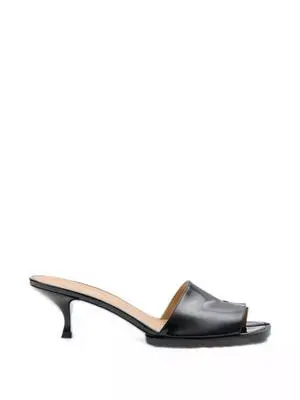 MAISON MARGIELA Tabi Brushed-leather Mules - Black