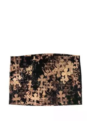 Chrome Hearts Cross Print Sheer-mesh Mini Skirt
