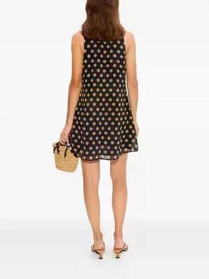 SIMONMILLER Gia Polka-dot Mini Dress - Black