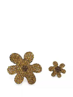 Marni Crystal-embellished Flower Pins