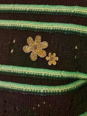 Marni Crystal-embellished Flower Pins