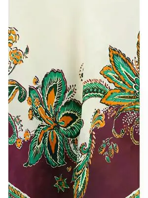 ALEMAIS Ruthie Halterneck Silk-blend Top Paisley Print