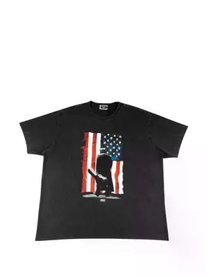 Kith X Johnny Cash American Flag Walk The Line T-shirt - Black