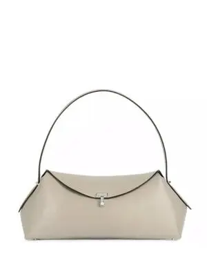 TOTEME T-lock Leather Shoulder Bag - Neutrals