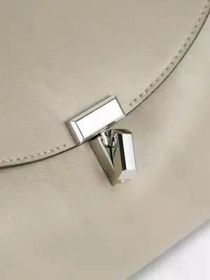 TOTEME T-lock Leather Shoulder Bag - Neutrals