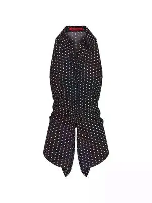 SIMONMILLER Loch Polka-dot Sleeveless Shirt - Black