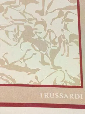 TRUSSARDI Greyhound-print Silk Scarf