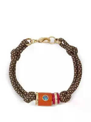 ROXANNE ASSOULIN Cylinder Crystal-embellished Cord Bracelet - Orange
