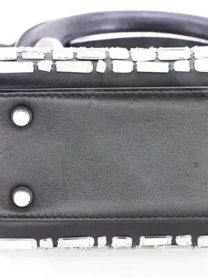 Dior Lady Chain Bag Leather And Mirror Mosaic Mini Shoulder Bag - Black
