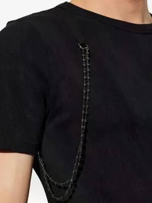 Alexander McQueen Chain-detail Ribbed T-shirt