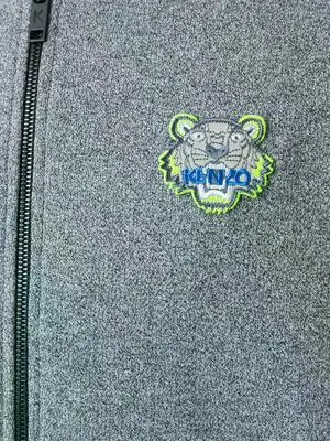 Kenzo Tiger Motif Zip-up Cardigan