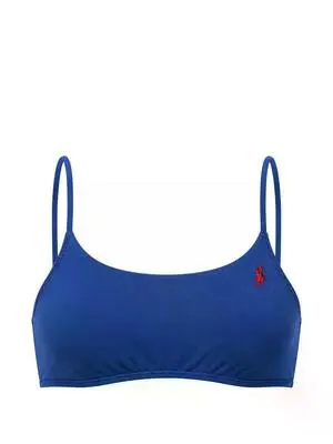 Polo Ralph Lauren Embroidered Bikini Top - Blue