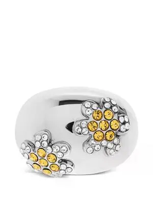 Marni Crystal-embellished Flower Ring