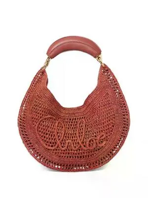 Chloé Raffia Tote Bag - Red