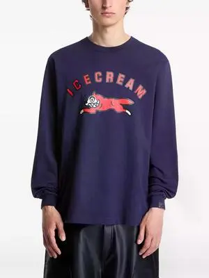 BILLIONAIRE BOYS CLUB - ICE CREAM Running Dog T-shirt - Blue