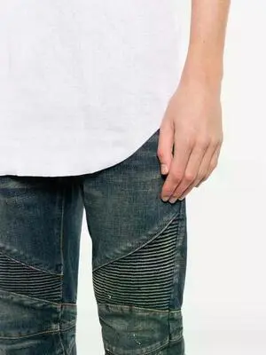 Balmain Biker Panel Jeans