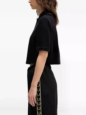 Fred Perry Logo-embroidered Cropped Polo Top