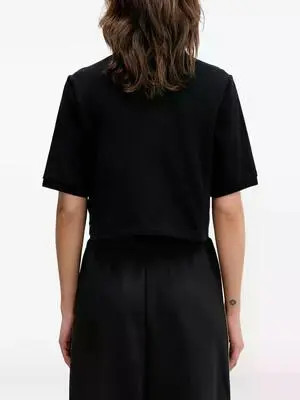 Fred Perry Logo-embroidered Cropped Polo Top