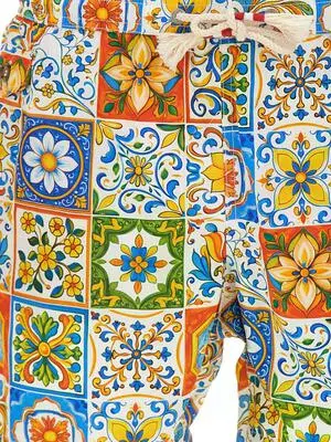 MC2 SAINT BARTH Majolica Print Swim Shorts