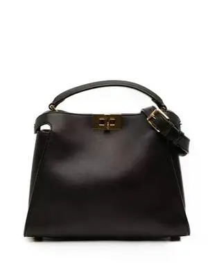 Fendi Medium Leather Peekaboo Iconic Essentially Satchel
