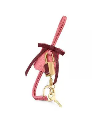 MAISON DE SABRE Bow Padlock Bag Charm - Pink