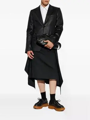Alexander McQueen Asymmetric Pleated Skirt - Black