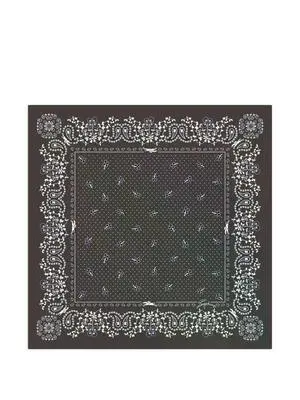 Longchamp French Bandana Silk Scarf 50 - Brown