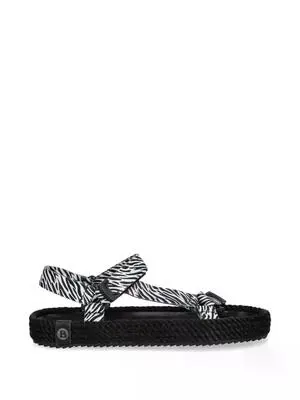 BOHONOMAD Miami Zebra-print Rope Sandals